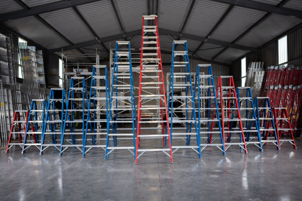 Fiberglass A type Double Sided Step Ladders - Oxley Access